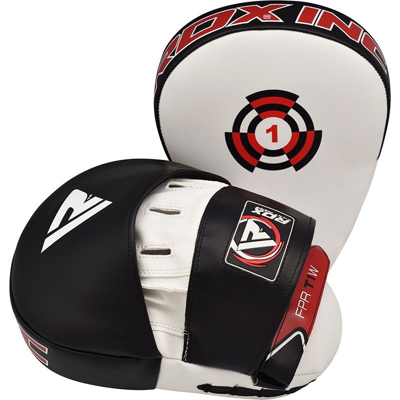 RDX T1 Curved Boxing Pads Black / White – Balance